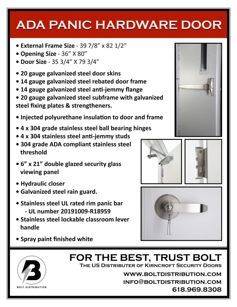 ADA Panic Hardware Doors Bolt Dist ADA Panic Hardware Doors Bolt Dist